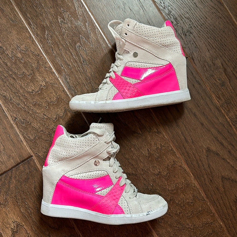 Coach Alexis Hidden Wedge High Top Sneakers - Gem